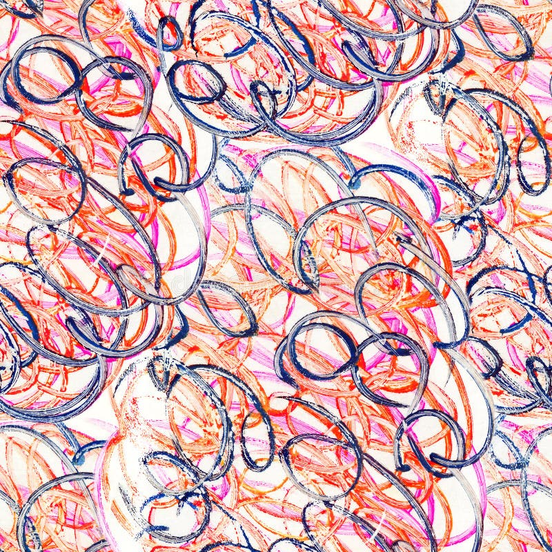 Abstract Seamless Pattern with Acrylic Painting Stock Illustration ...
