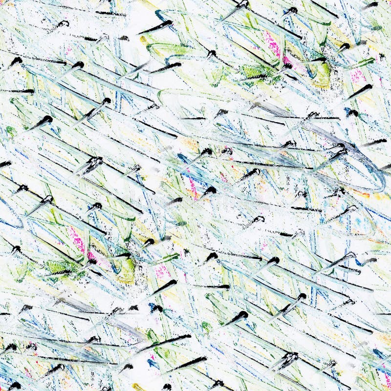 Abstract Seamless Pattern with Acrylic Painting Stock Illustration ...