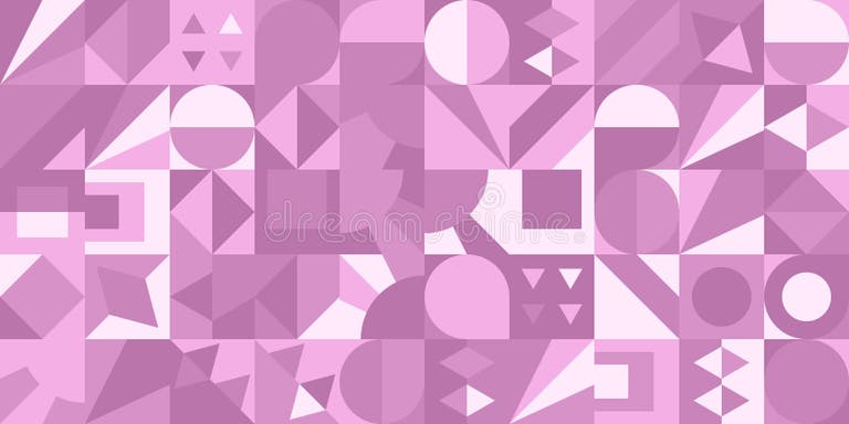 Abstract Seamless Pattern of Arbitrary Geometric Shapes Stock Vector ...