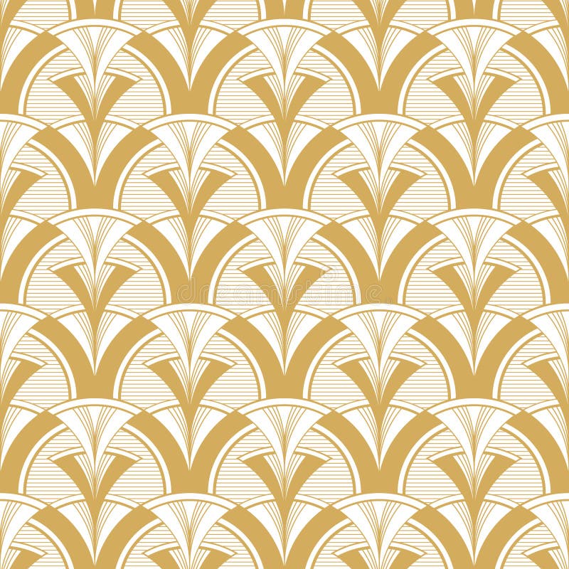 Abstract Seamless Pattern in Art Deco Style. Stock Vector ...