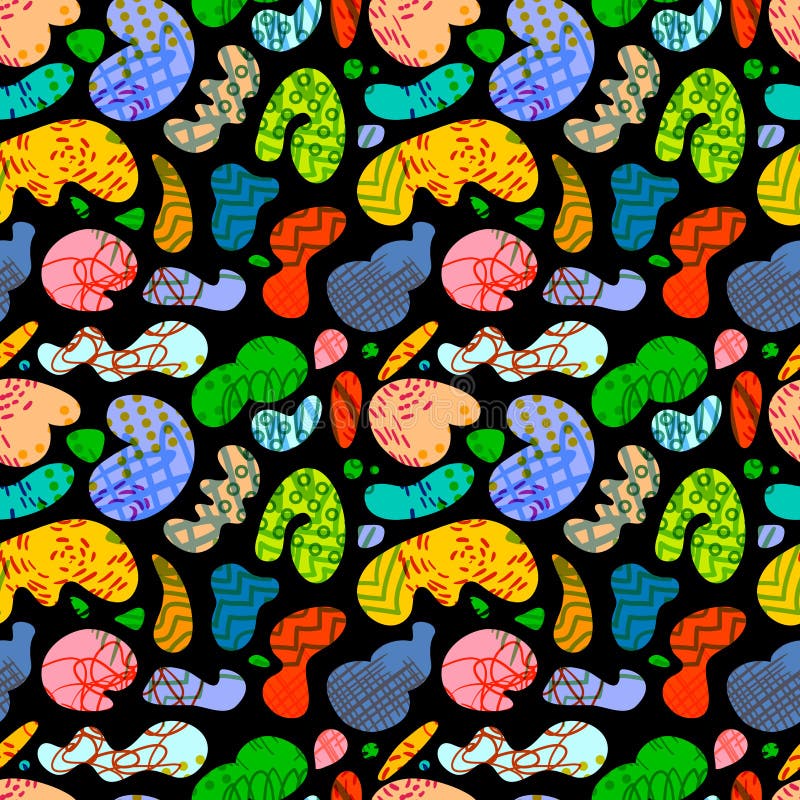 Ink Abstract Seamless Pattern. Background with Artistic Strips Stock ...