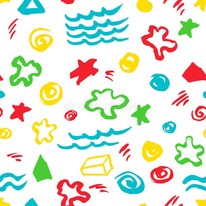 Ink Abstract Seamless Pattern. Background with Artistic Strips Stock ...