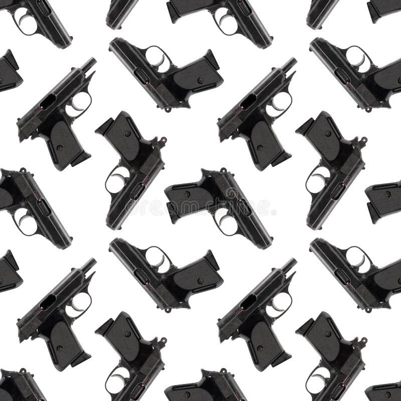 Abstract Seamless Pattern Background. Firearms. Gun Stock Illustration ...