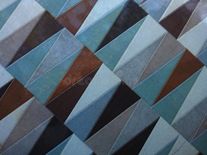 Geometric Pattern Orange Gray Triangles Dark Blue Background Stock ...