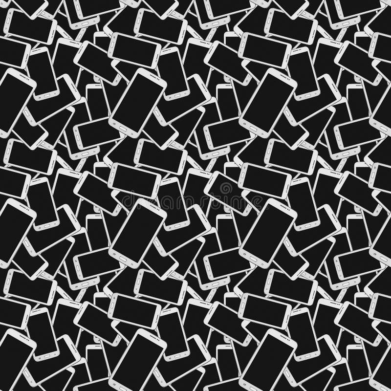 Abstract Seamless Pattern Background. Modern Mobile Phone Stock ...