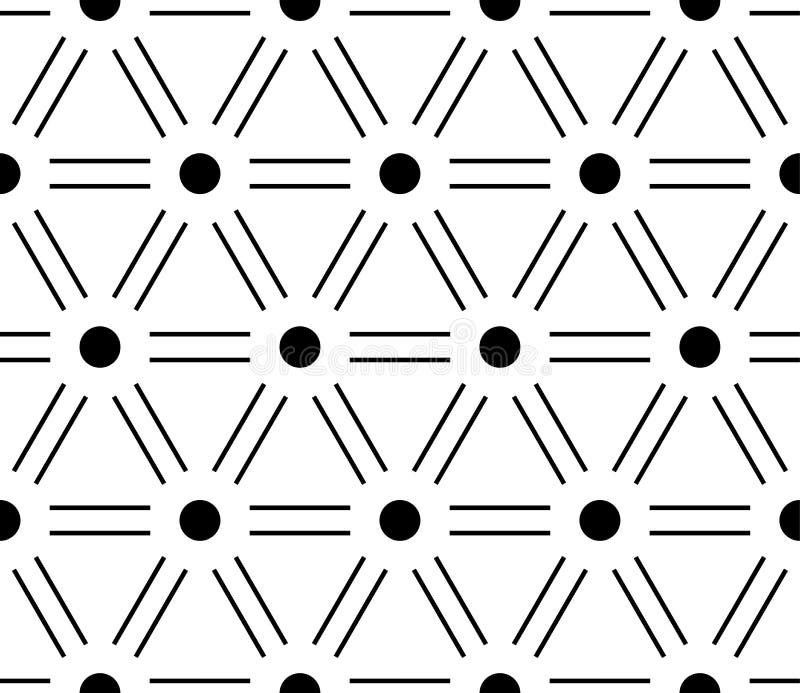Abstract Seamless Pattern Background Regular Diagonal Grid Of Double Solid Lines With Dots In