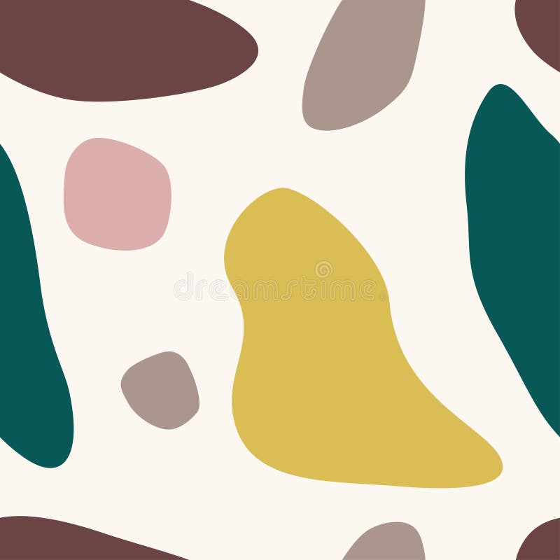 Abstract Seamless Pattern with Bio Organic Shapes Stock Vector ...