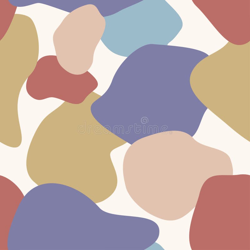 Abstract Seamless Pattern with Bio Organic Shapes Stock Vector ...