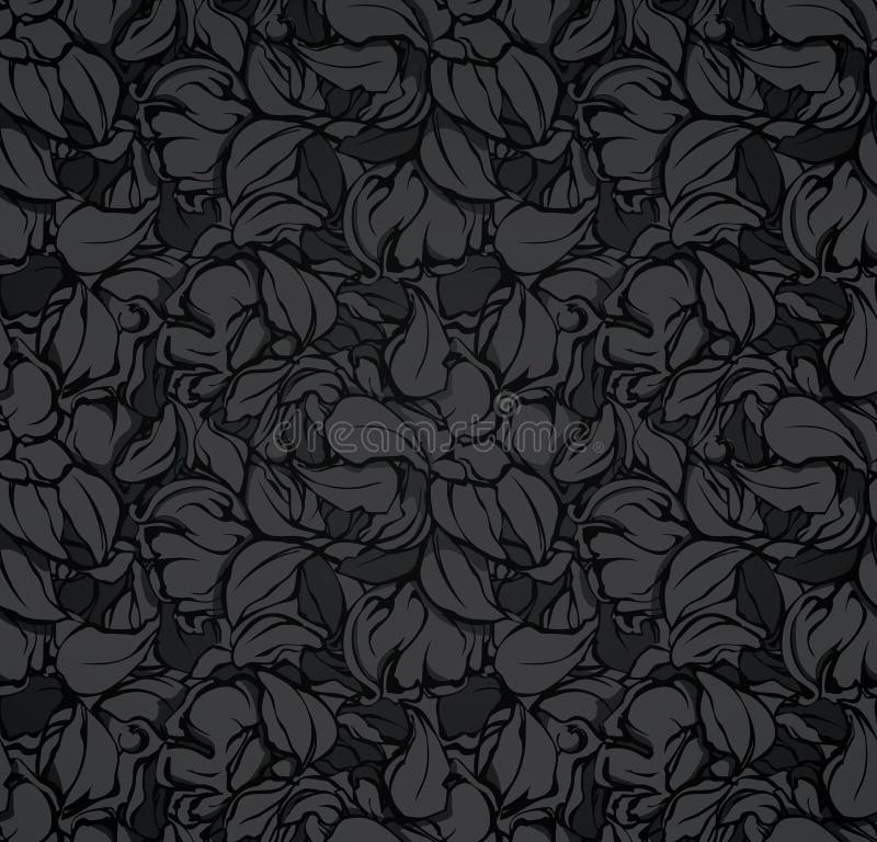 Seamless Black Wallpaper Background Stock Vector - Illustration of ...