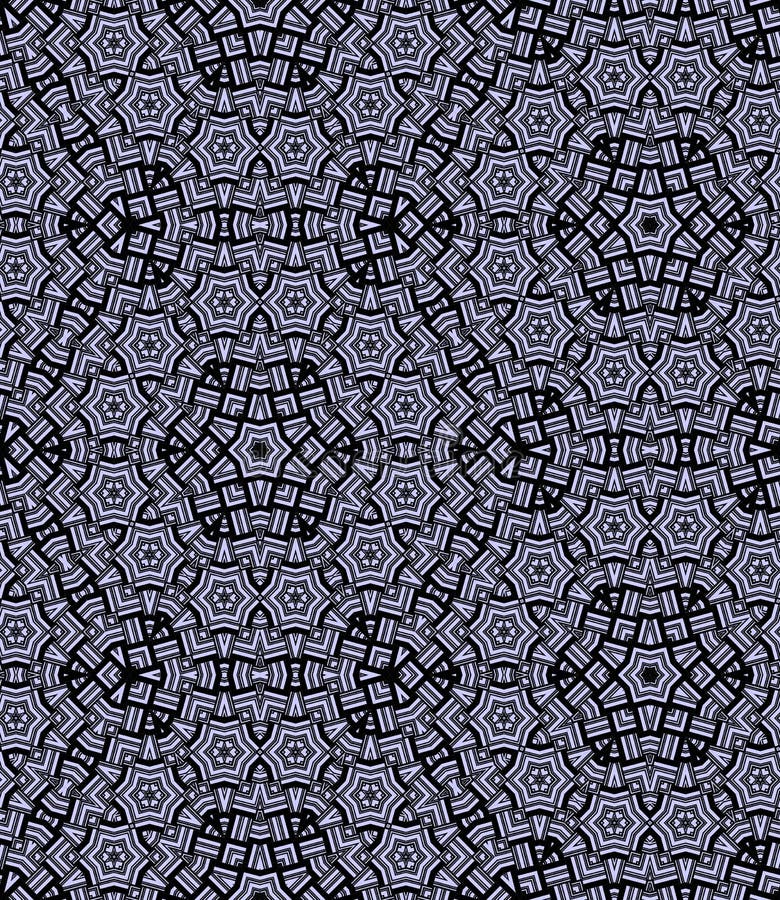 Abstract Seamless Pattern in Blue and Black Black Tones Stock Vector ...