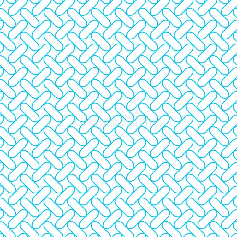 Abstract Seamless Pattern Blue Doodle Geometric Figures Background ...