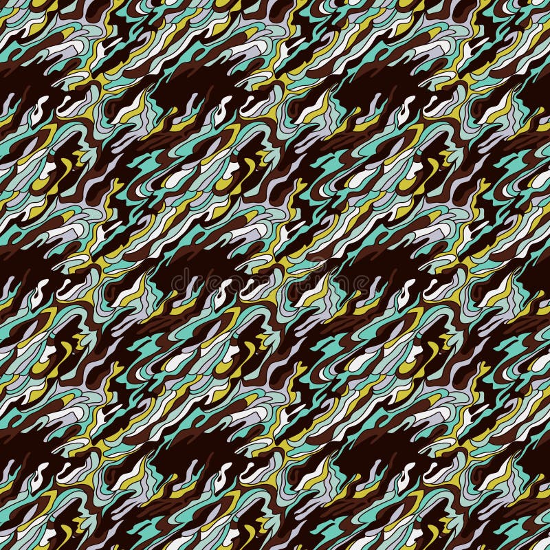 Abstract Seamless Pattern with Chaotic Shapes Stock Vector ...