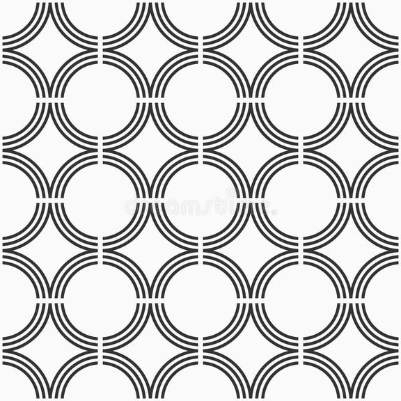 Abstract Seamless Pattern with Circle Segments. Circles Lattice Seamless Pattern Stock Vector ...