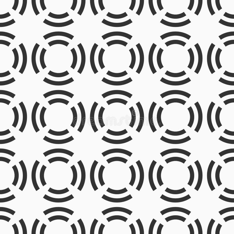 Abstract Seamless Pattern of Circles Divided into Four Parts. Stock ...