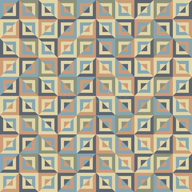 Abstract Seamless Pattern of Colored Divided Square Blocks Stock Vector ...