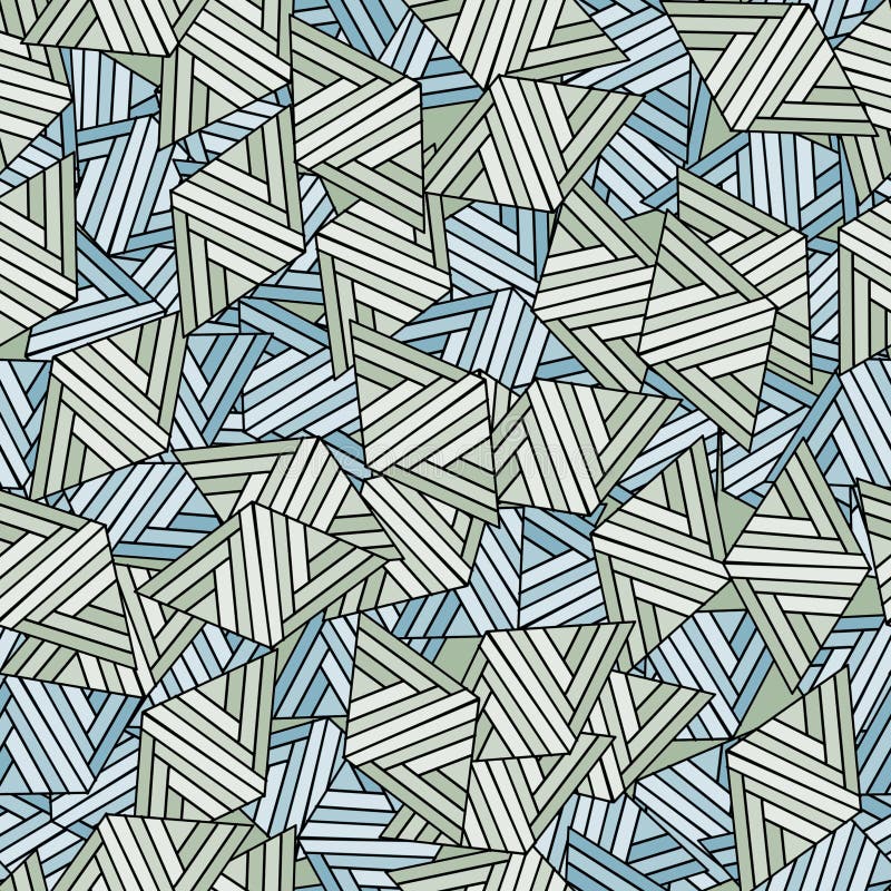 Abstract Seamless Pattern of Colored Striped Triangles. Stock ...