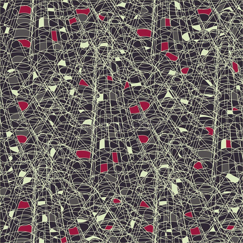 Abstract Seamless Pattern of Colored Thread Stock Illustration ...