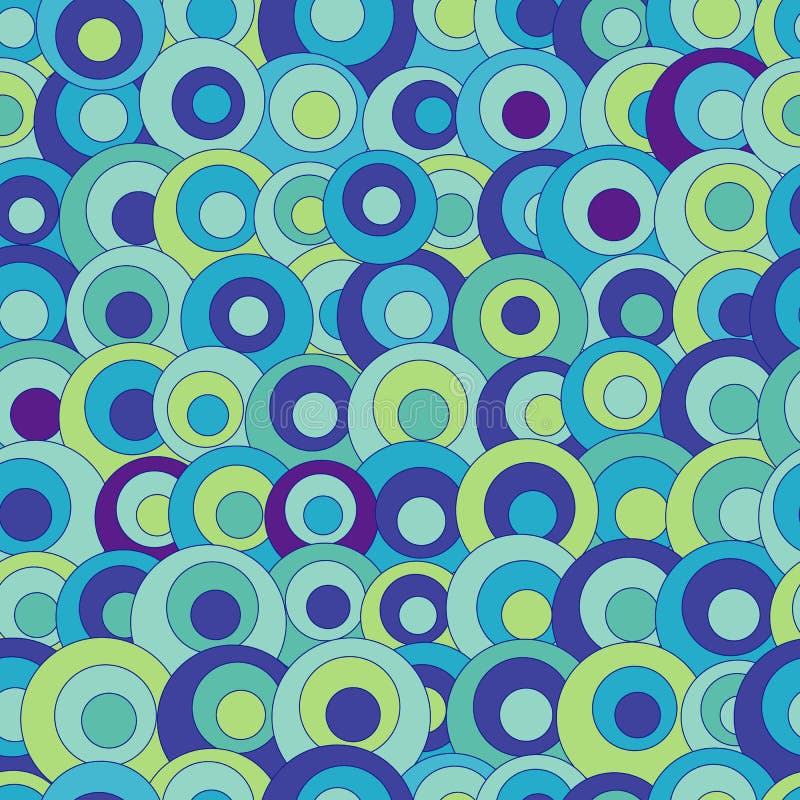 Abstract Seamless Pattern with Colorful Circles Stock Illustration ...