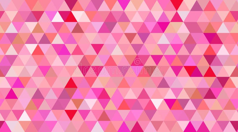 Seamless Pattern with Pink Triangles Stock Vector - Illustration of ...