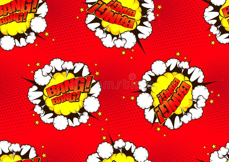 Abstract Seamless Pattern Comic Speech 13 Stock Vector - Illustration ...