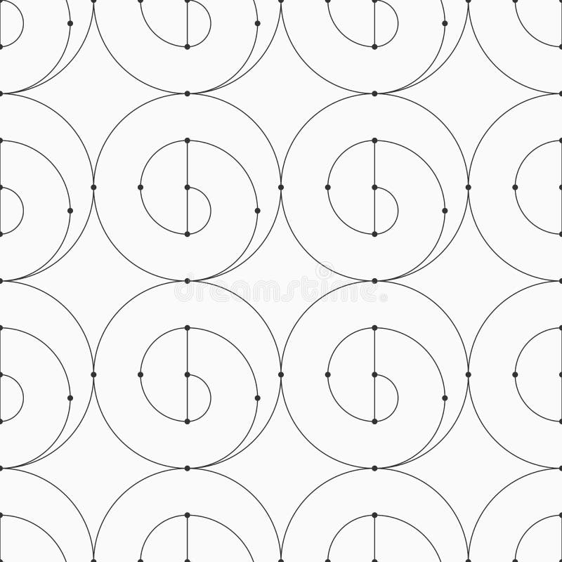 Abstract Seamless Pattern of Connecting Circles and Lines Stock Vector ...
