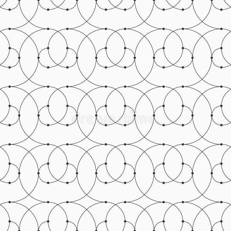 Abstract Seamless Pattern Of Connecting Circles And Rounded Lines Stock Vector Illustration Of