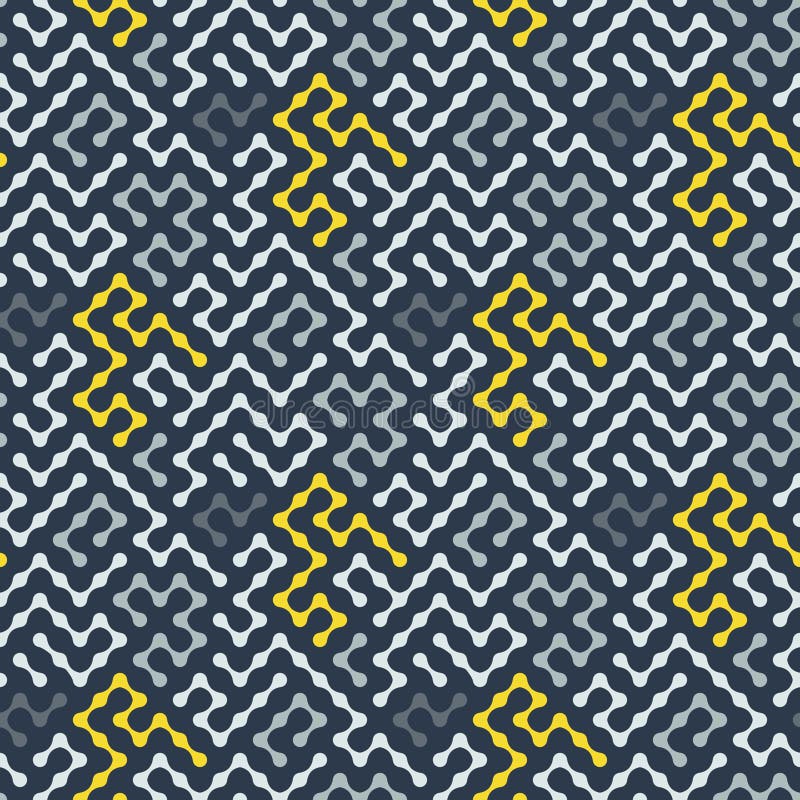 Abstract Seamless Pattern. Connections between Elements. Vector ...