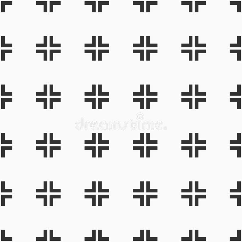 Abstract Seamless Pattern of Crosses. Stock Vector - Illustration of ...