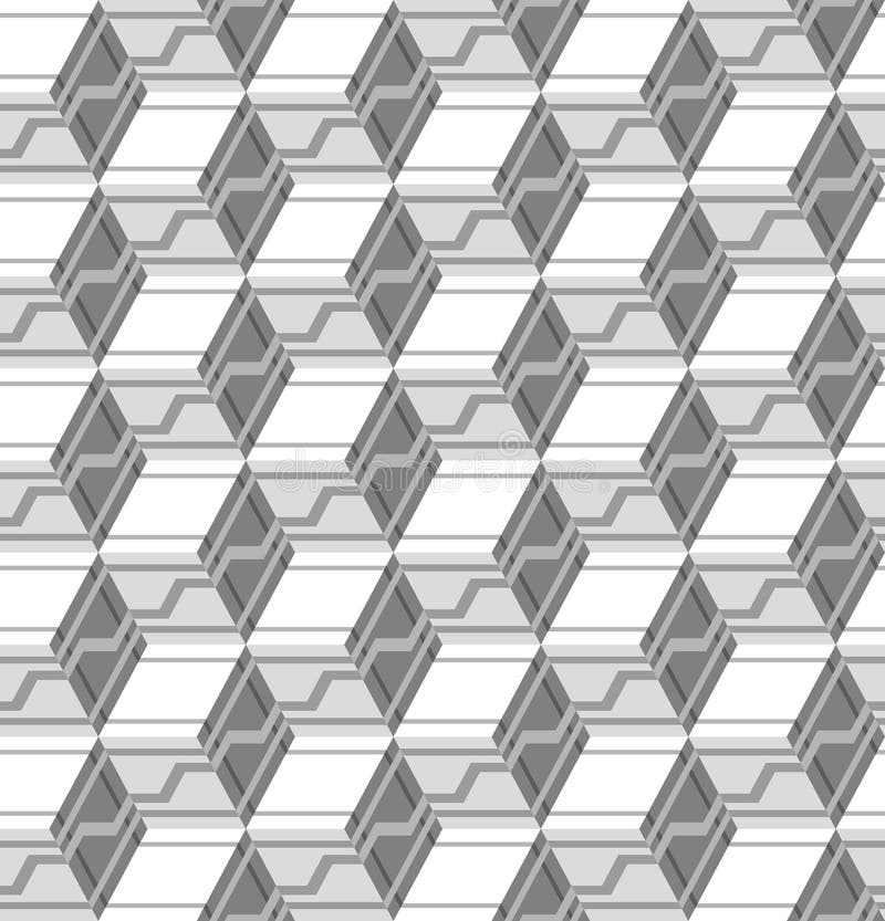 Abstract Seamless Pattern with Cubes. the Illusion of Volume Stock ...