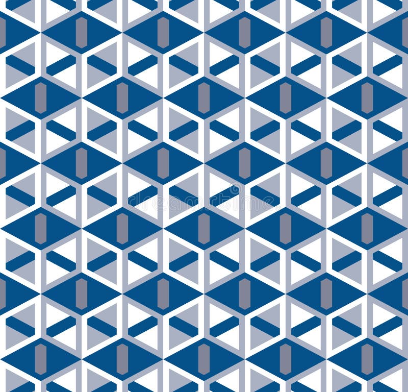 Abstract Seamless Pattern with Cubic Lattice. Angular Geometric ...