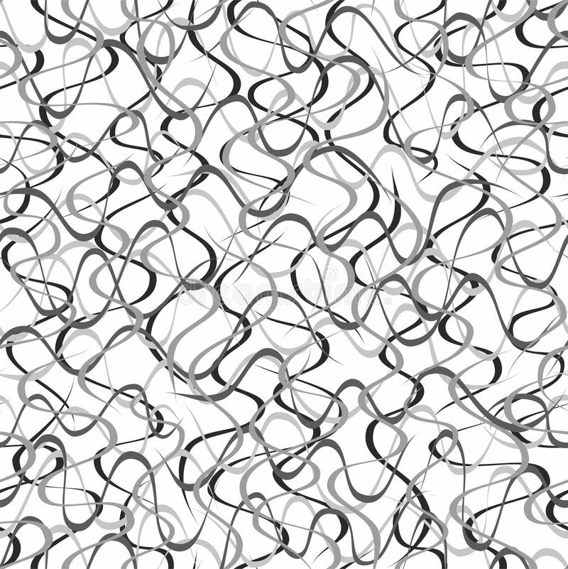 Abstract Seamless Pattern. Curl Line Background Stock Vector ...