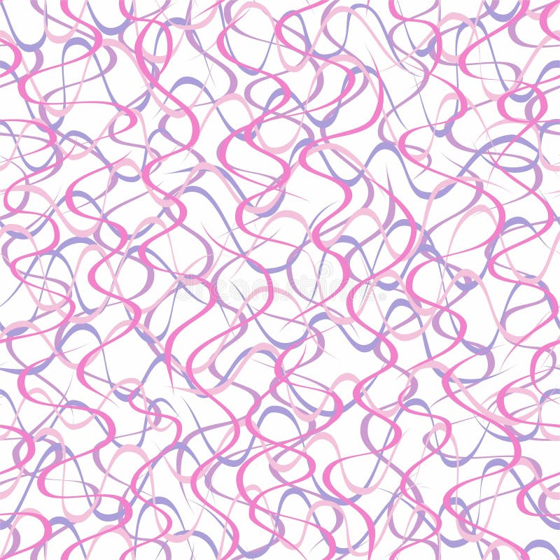 Abstract Seamless Pattern. Curl Line Background. Vector Illustration ...