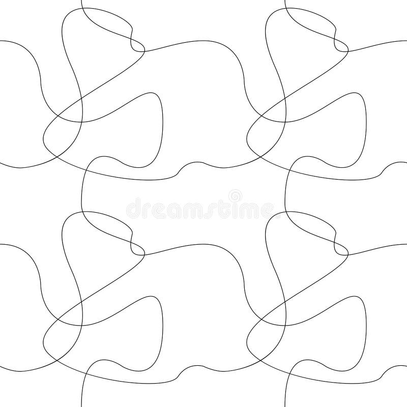 Abstract Seamless Pattern. Curved Lines Background Stock Illustration ...