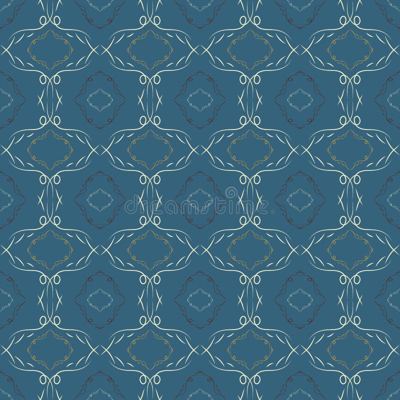 Abstract Seamless Pattern. a Dark Blue Background Stock Vector ...
