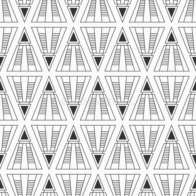 Abstract Seamless Pattern. Decorative Geometric Ornament of Striped ...