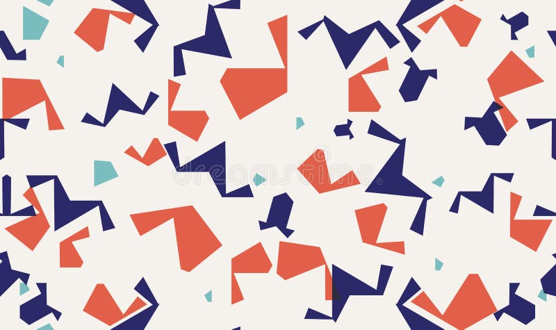 Abstract Seamless Pattern Design with Random Geometric Shapes Stock ...
