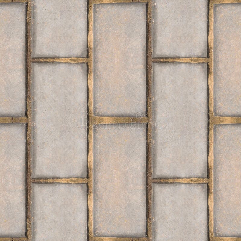 Seamless Photo Texture of Concrete Walkway Bricks Stock Image - Image ...