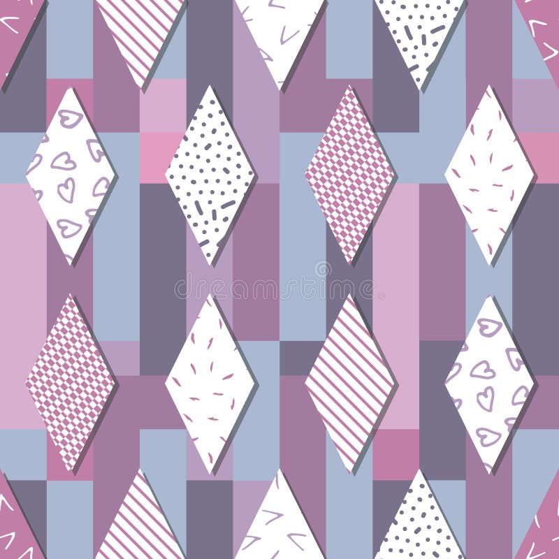 Abstract Seamless Pattern of Diamonds Stock Vector - Illustration of ...