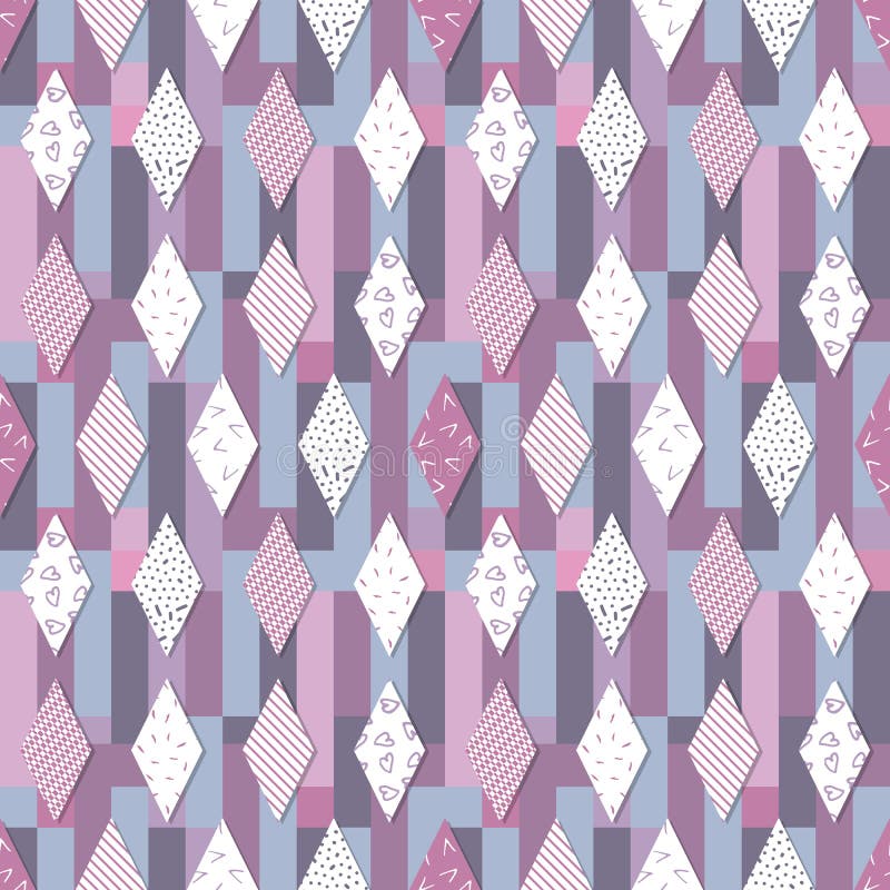 Abstract Seamless Pattern of Diamonds Stock Vector - Illustration of ...