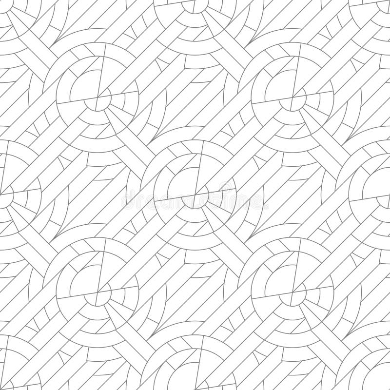 Abstract Seamless Pattern from Different Geometric Shapes. Complex ...