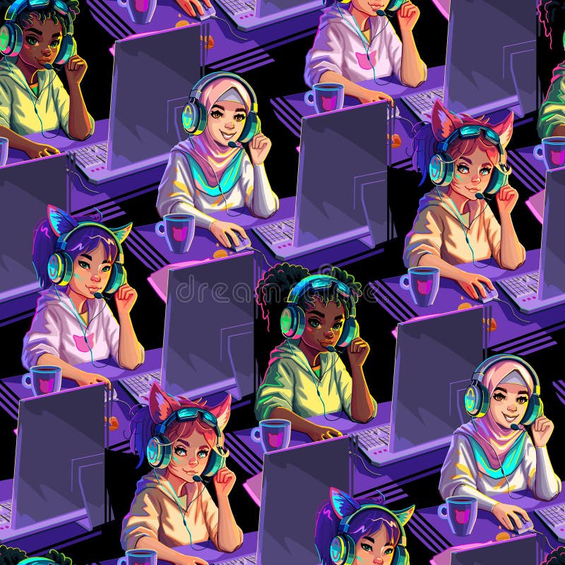 Girls Gamers Stock Illustrations – 62 Girls Gamers Stock Illustrations ...