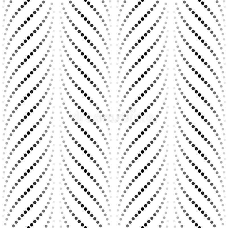 Abstract Seamless Pattern of Dots and Semitones. Wavy Smooth Change of ...