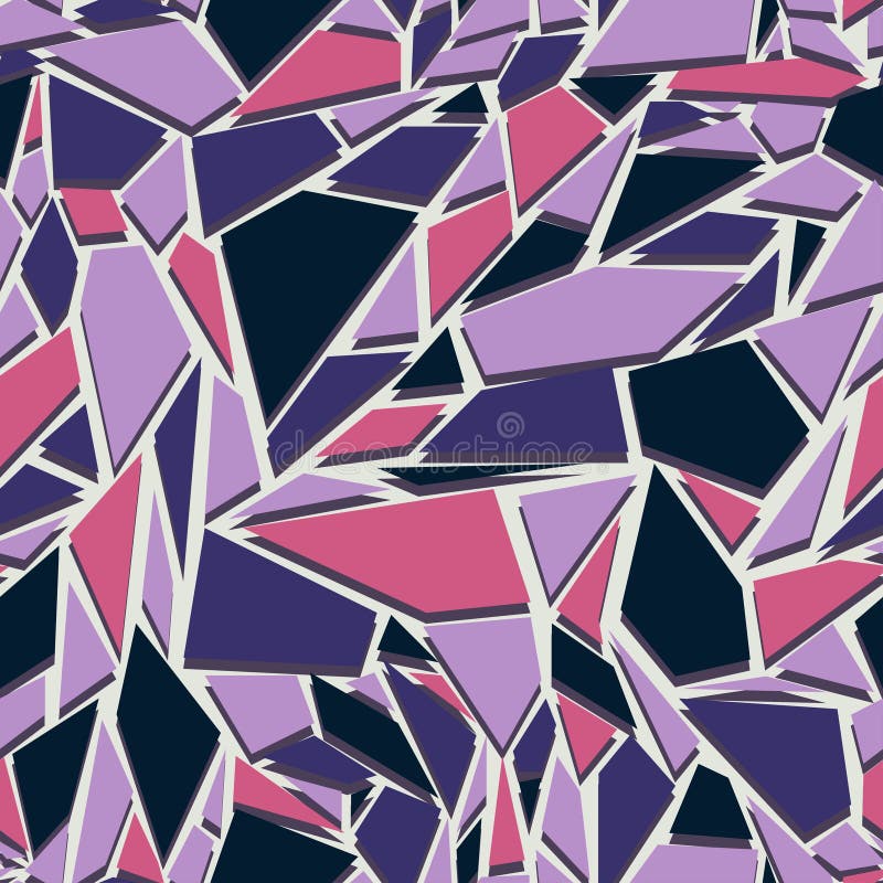 Abstract Seamless Pattern. the Effect of Broken Glass Stock Vector ...