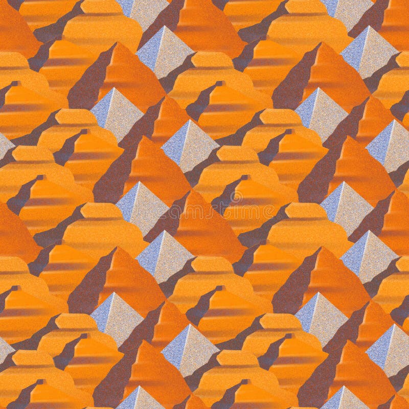 Abstract Seamless Pattern with an Elements Af an Egyptian Pyramids ...