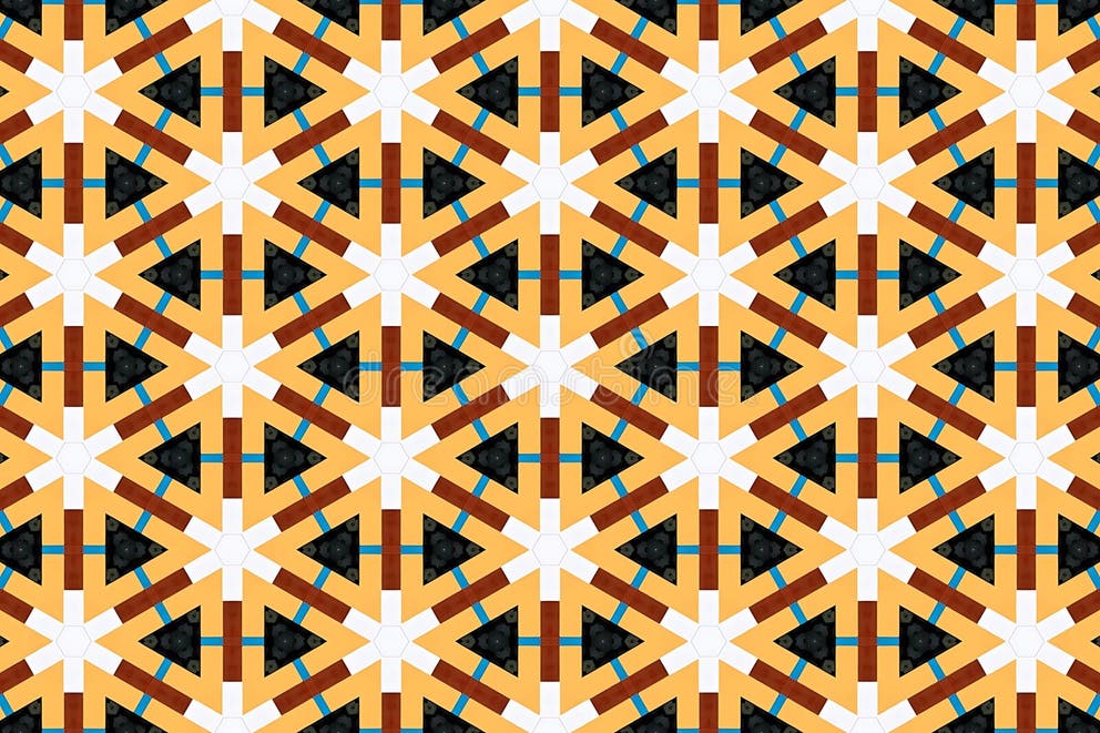 Abstract Seamless Pattern with Exotic Shapes Stock Photo - Image of ...