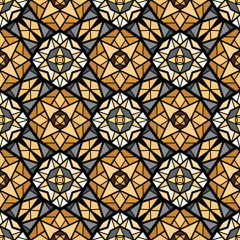 Abstract Seamless Pattern of Facets or Triangles. Broken Lines and ...