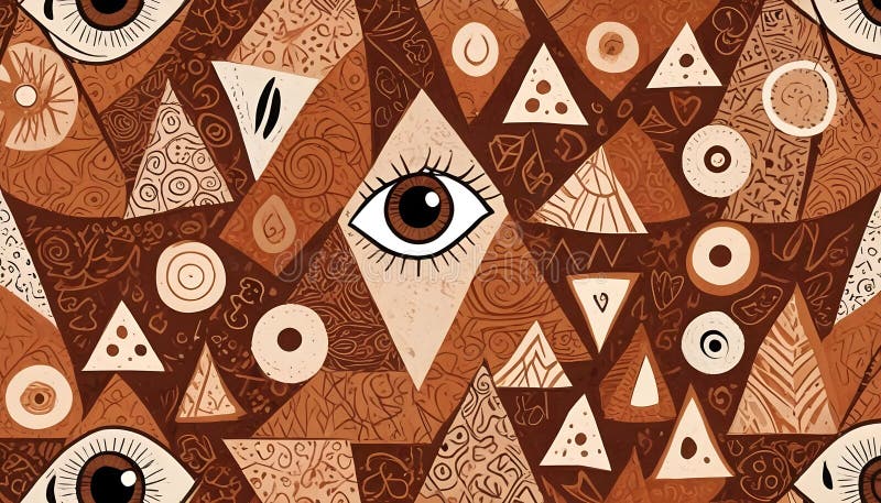 Abstract Seamless Pattern Featuring a Variety of Geometric Shapes ...