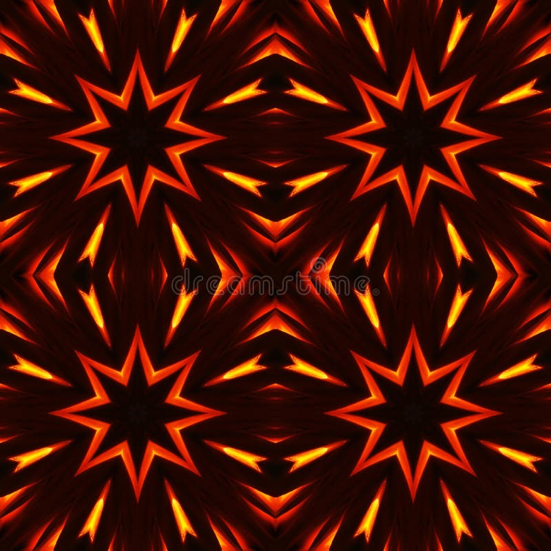 Abstract Seamless Pattern, Fiery Stars Stock Illustration ...