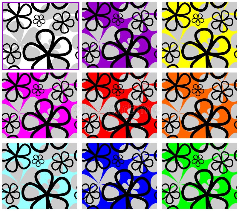 Abstract Seamless Pattern with Flowers. Stock Vector - Illustration of ...