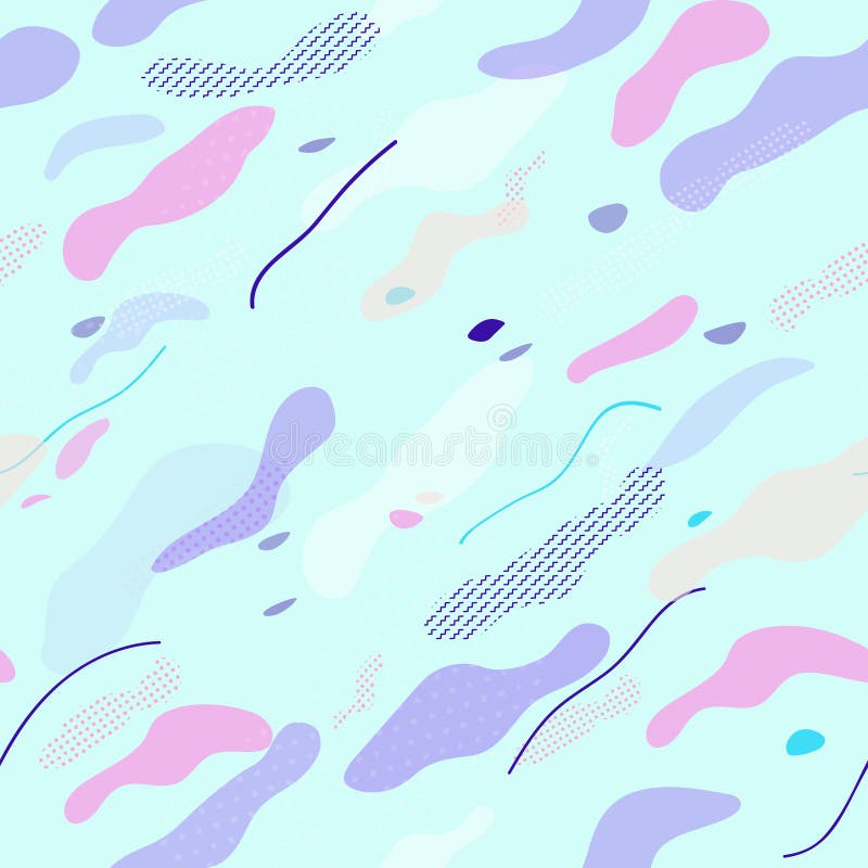 Abstract Seamless Pattern with Fluid Elements. Stock Vector ...